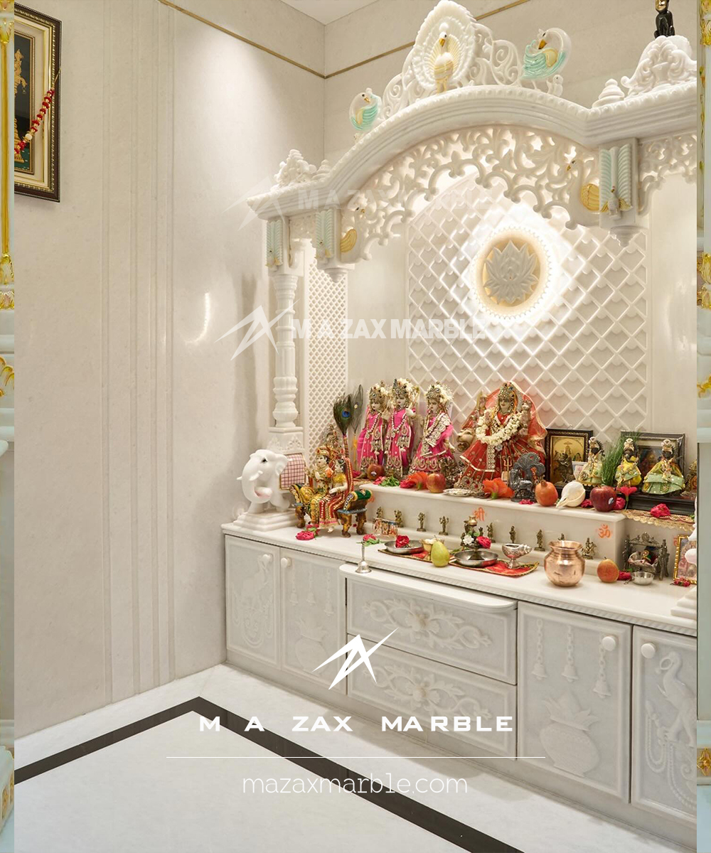 Best White Marble Temple | Handcrafted White & Soft Color Designer ...